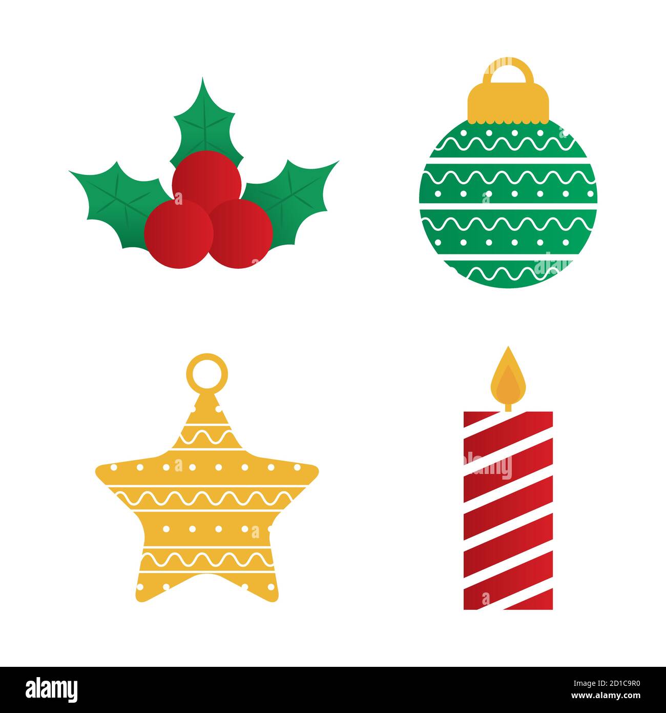 merry christmas icon set vector design Stock Vector Image & Art - Alamy