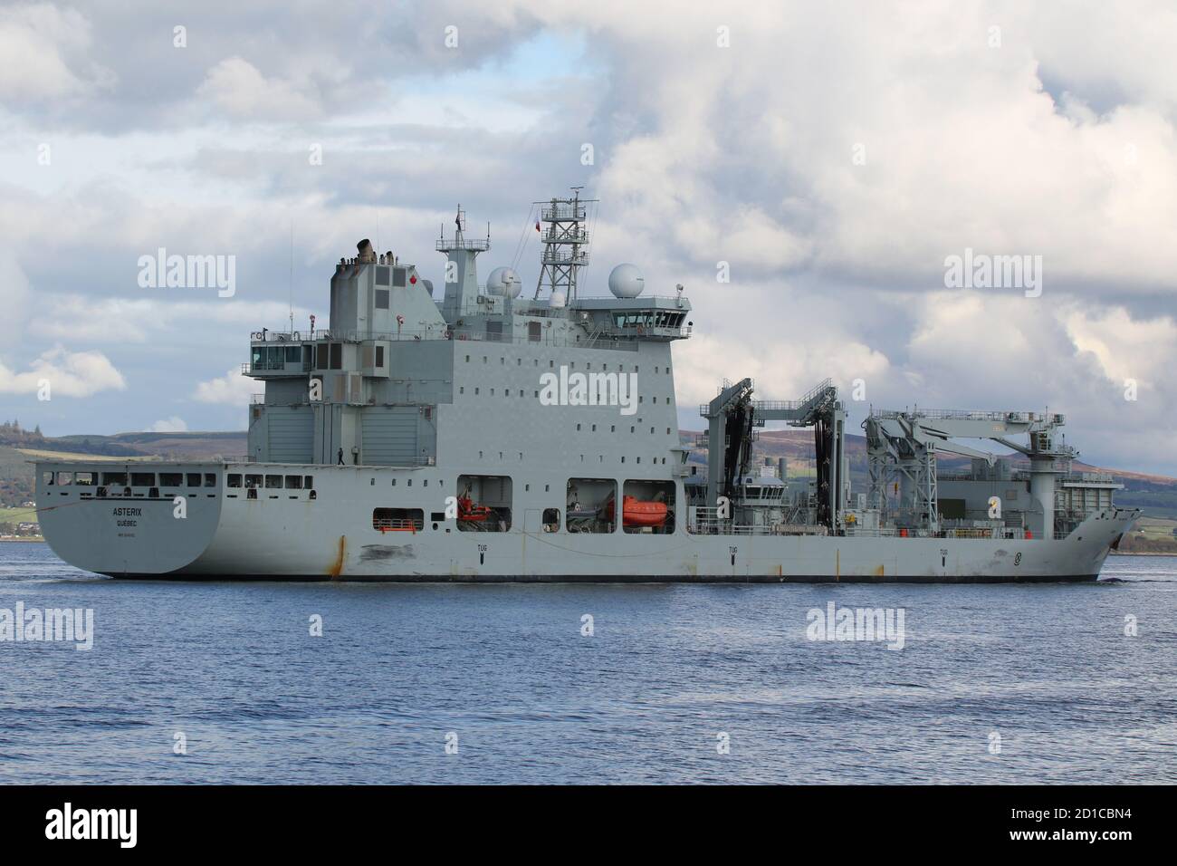 MV Asterix, a former commercial container ship, and later converted ...
