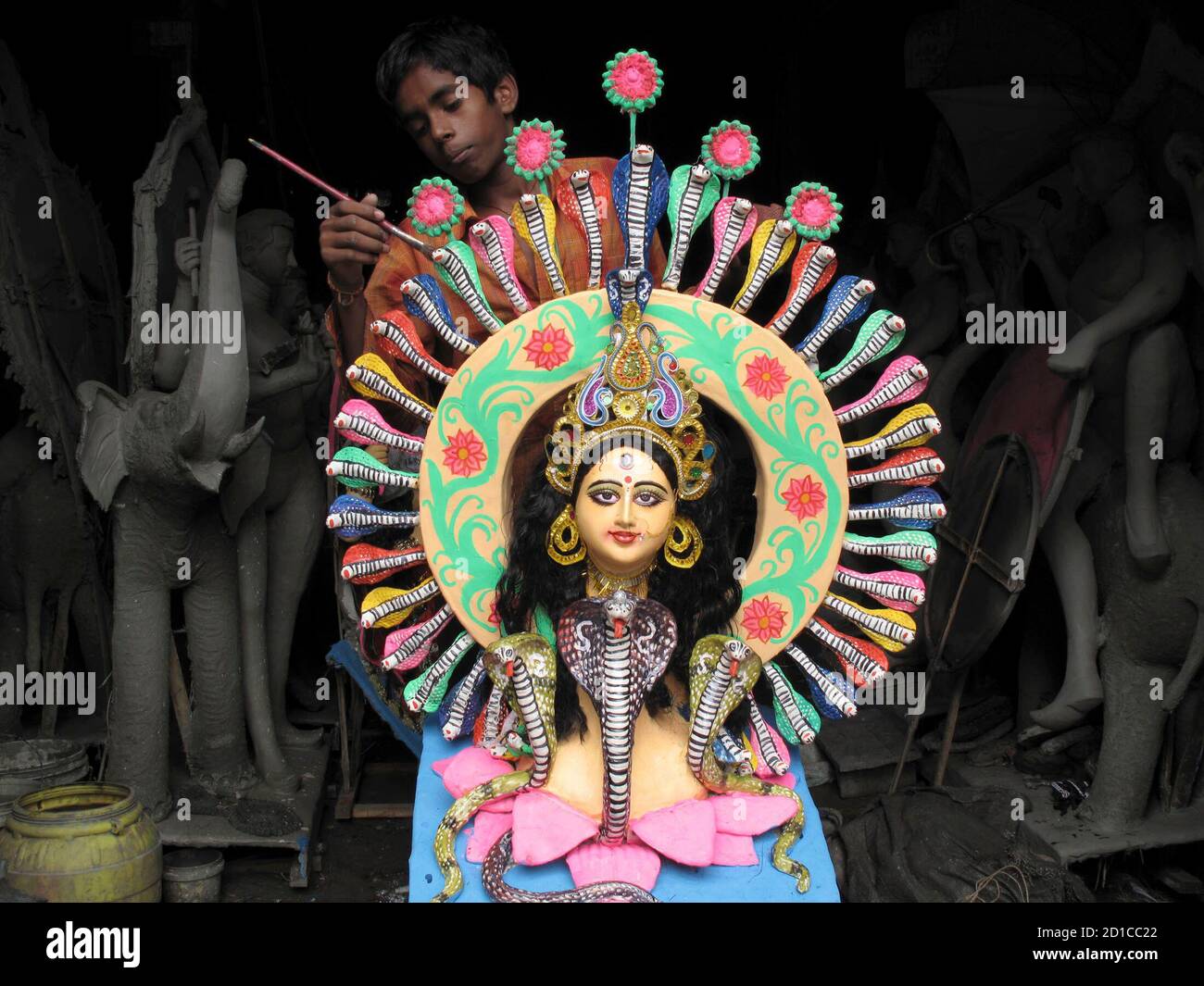 Hindu goddess of snakes hi-res stock photography and images - Alamy