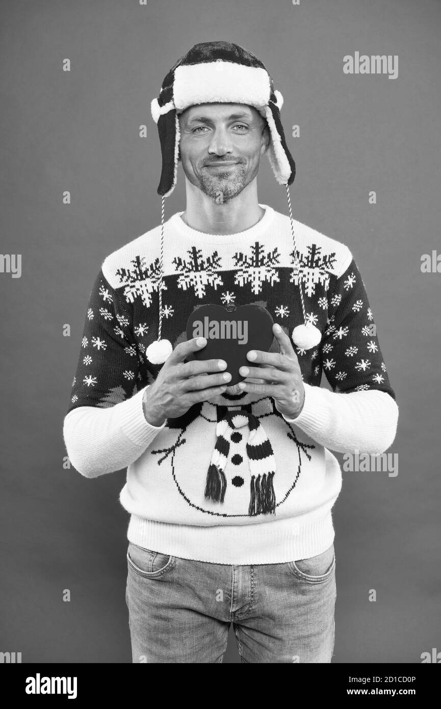 Guy in red winter Black and White Stock Photos & Images - Alamy