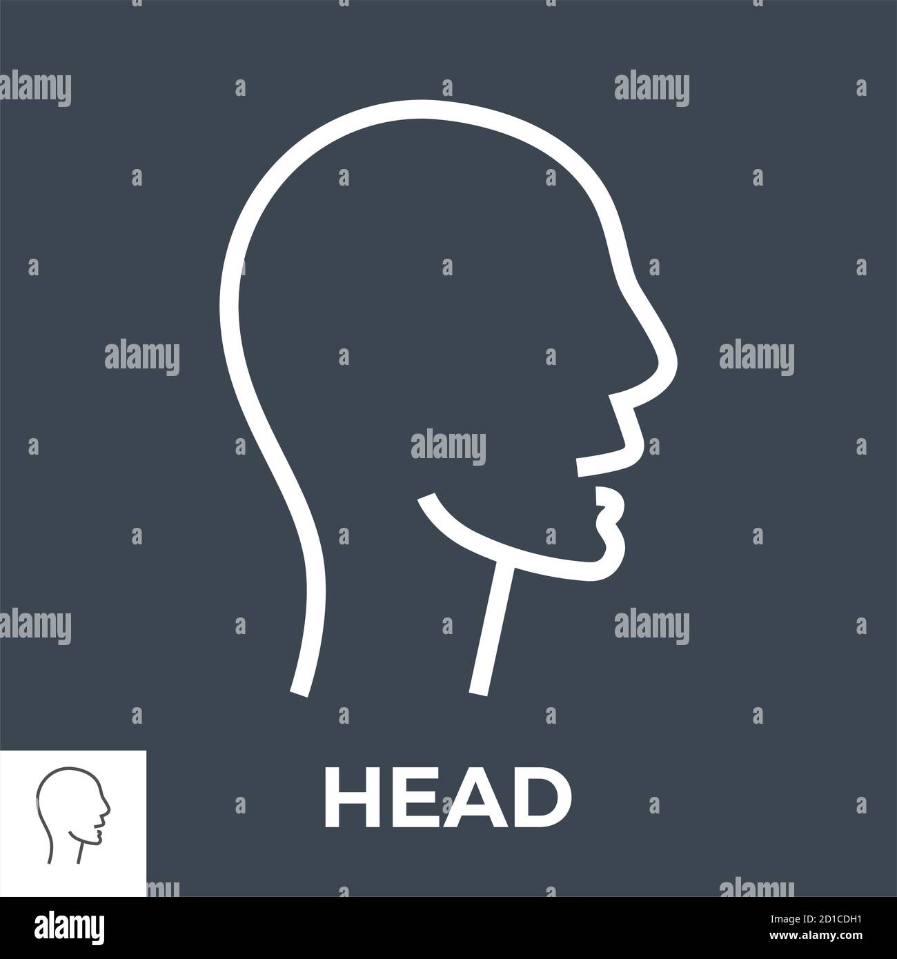 Head related vector thin line ico Stock Vector Image & Art - Alamy