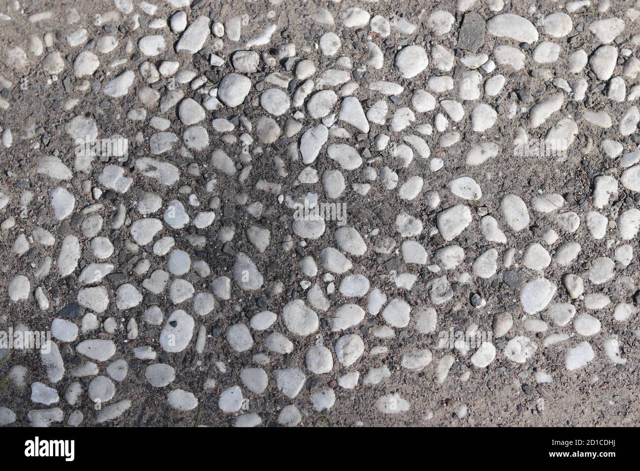 Ground texture with small white pebbles in the sand Stock Photo - Alamy