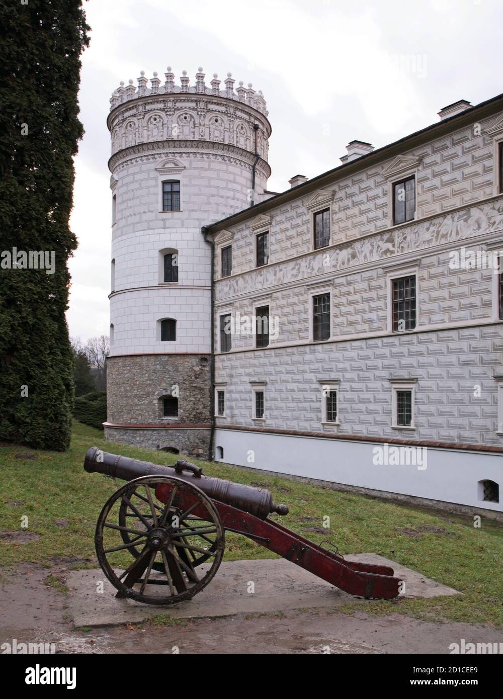 Noble tower of Krasiczyn castle (Zamek w Krasiczynie) near Przemysl ...