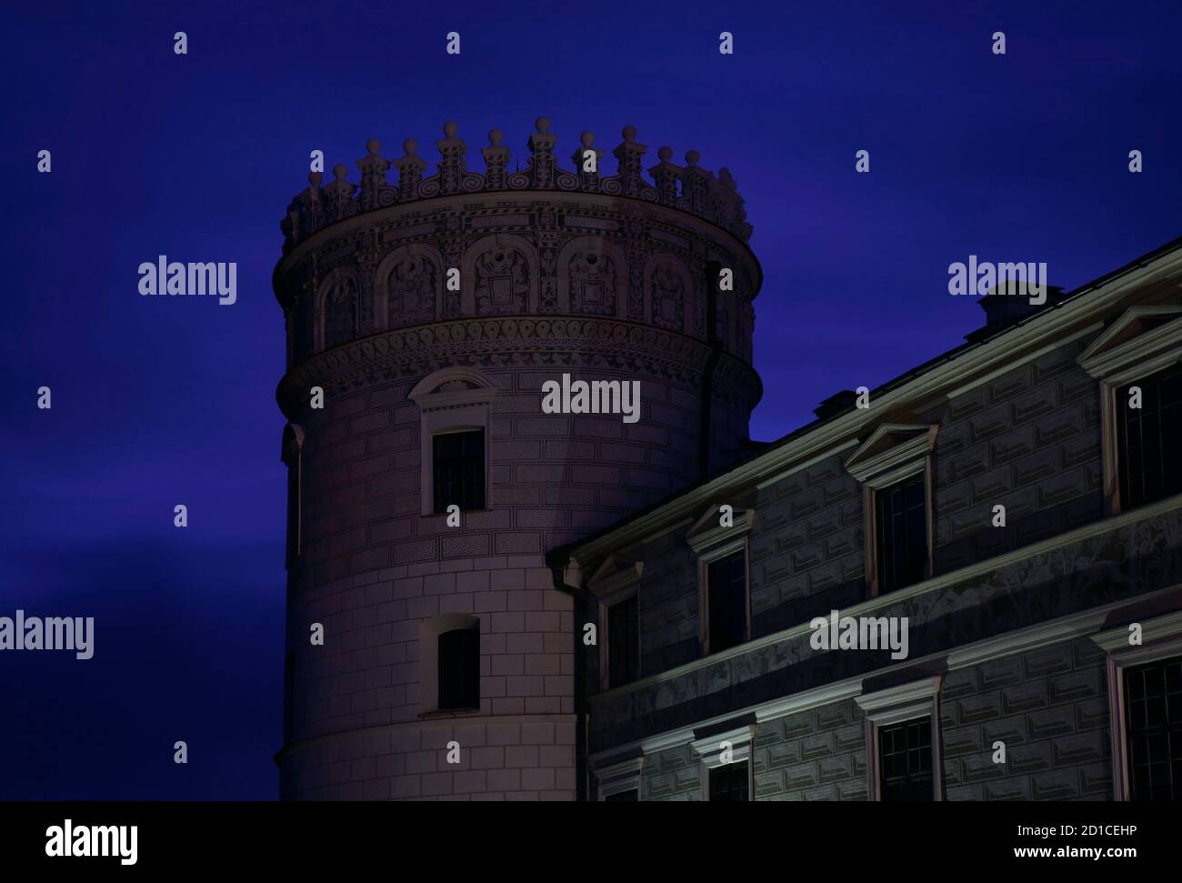 Noble tower of Krasiczyn castle (Zamek w Krasiczynie) near Przemysl ...