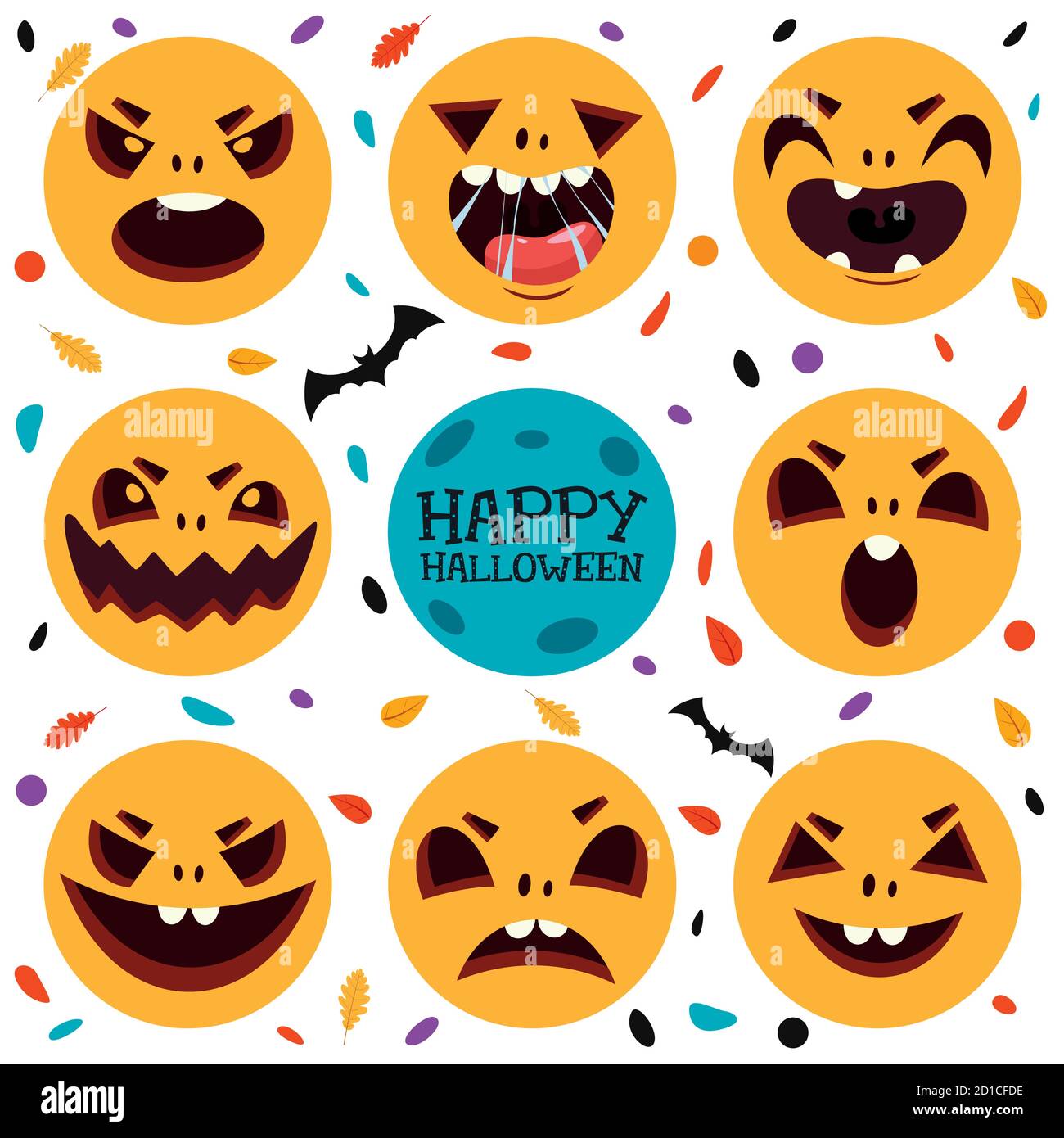 Halloween Design With Cartoon Character Stock Vector Image & Art - Alamy