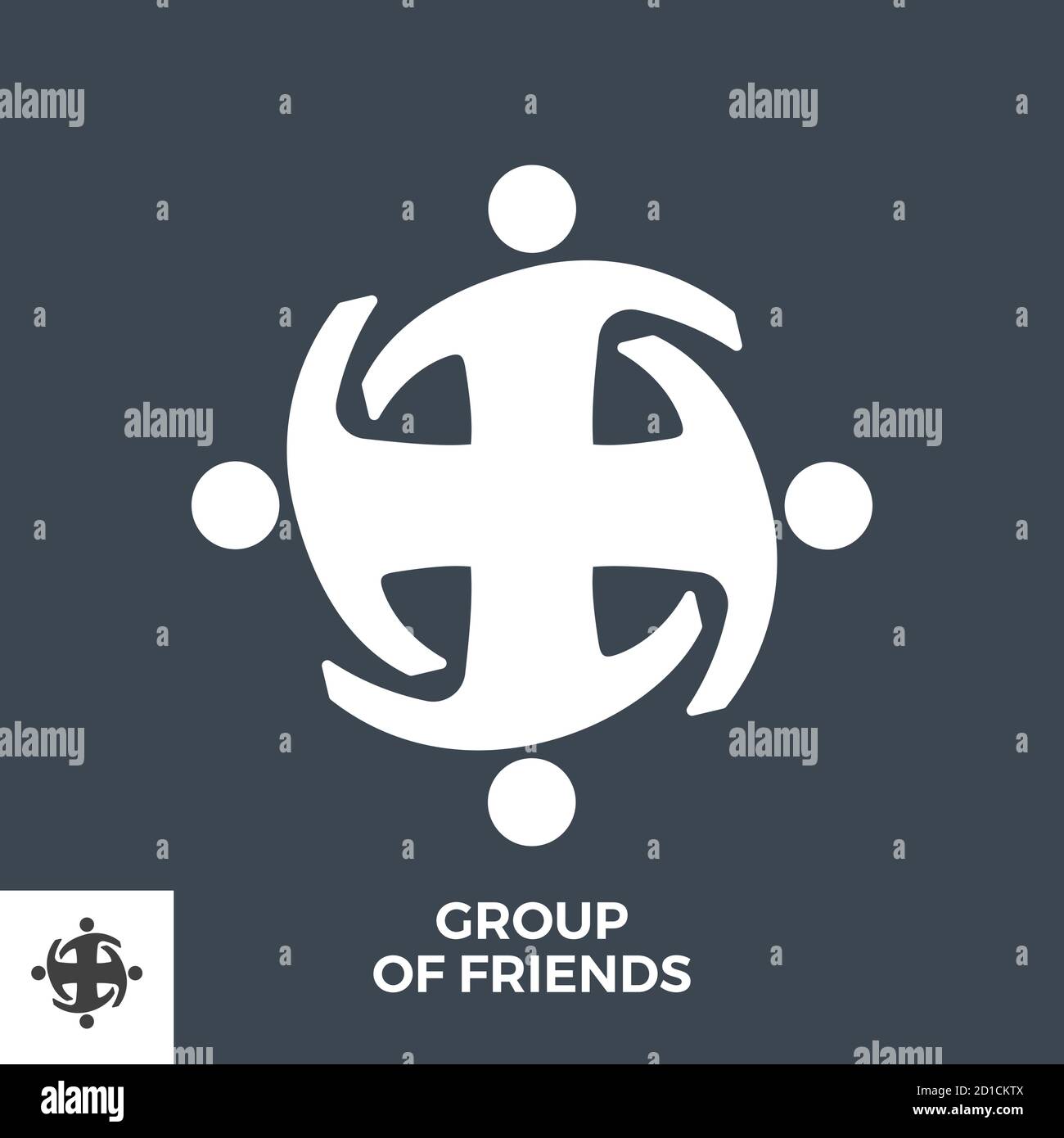Concept friendship friends team Stock Vector Images - Alamy