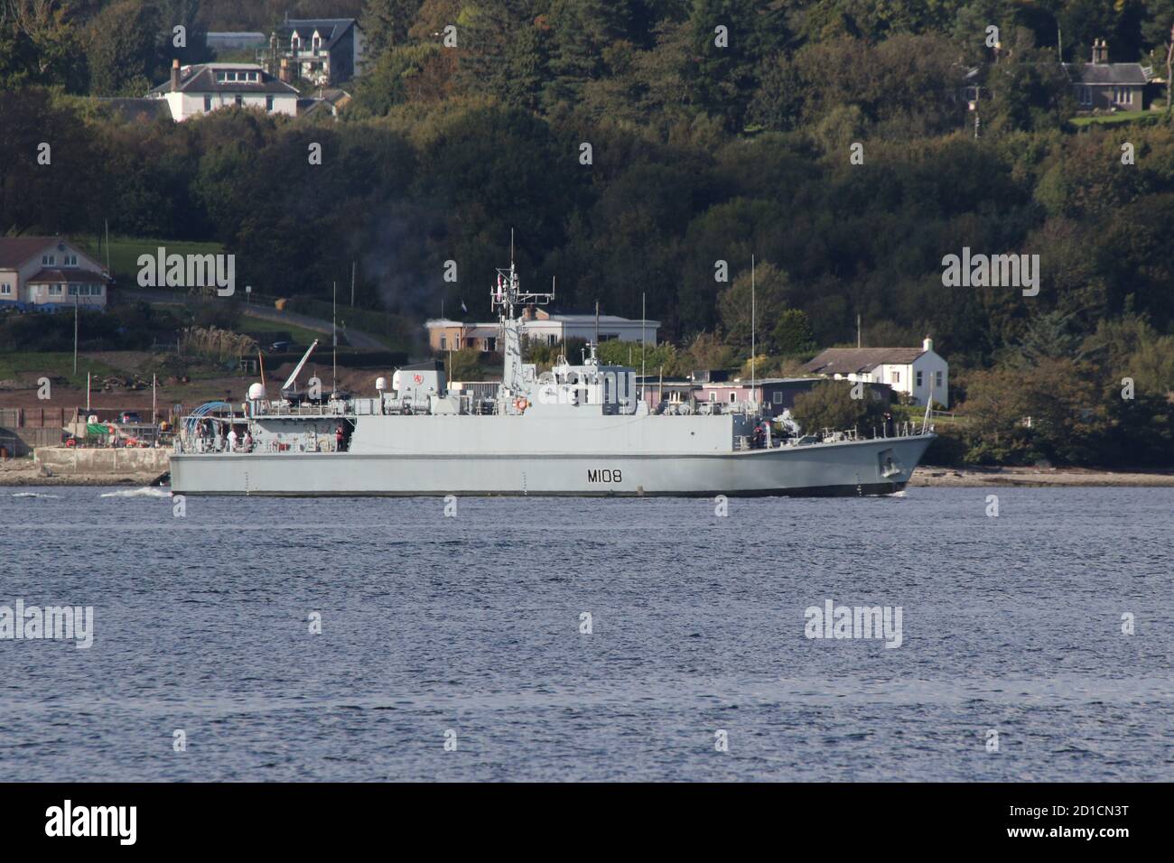 HMS Grimsby (M108), a Sandown-class minehunter operated by the Royal ...