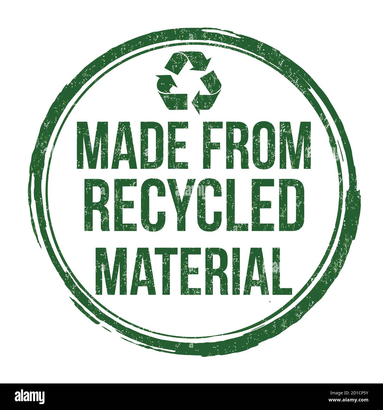 Made from recycled material sign or stamp on white background, vector illustration Stock Vector ...