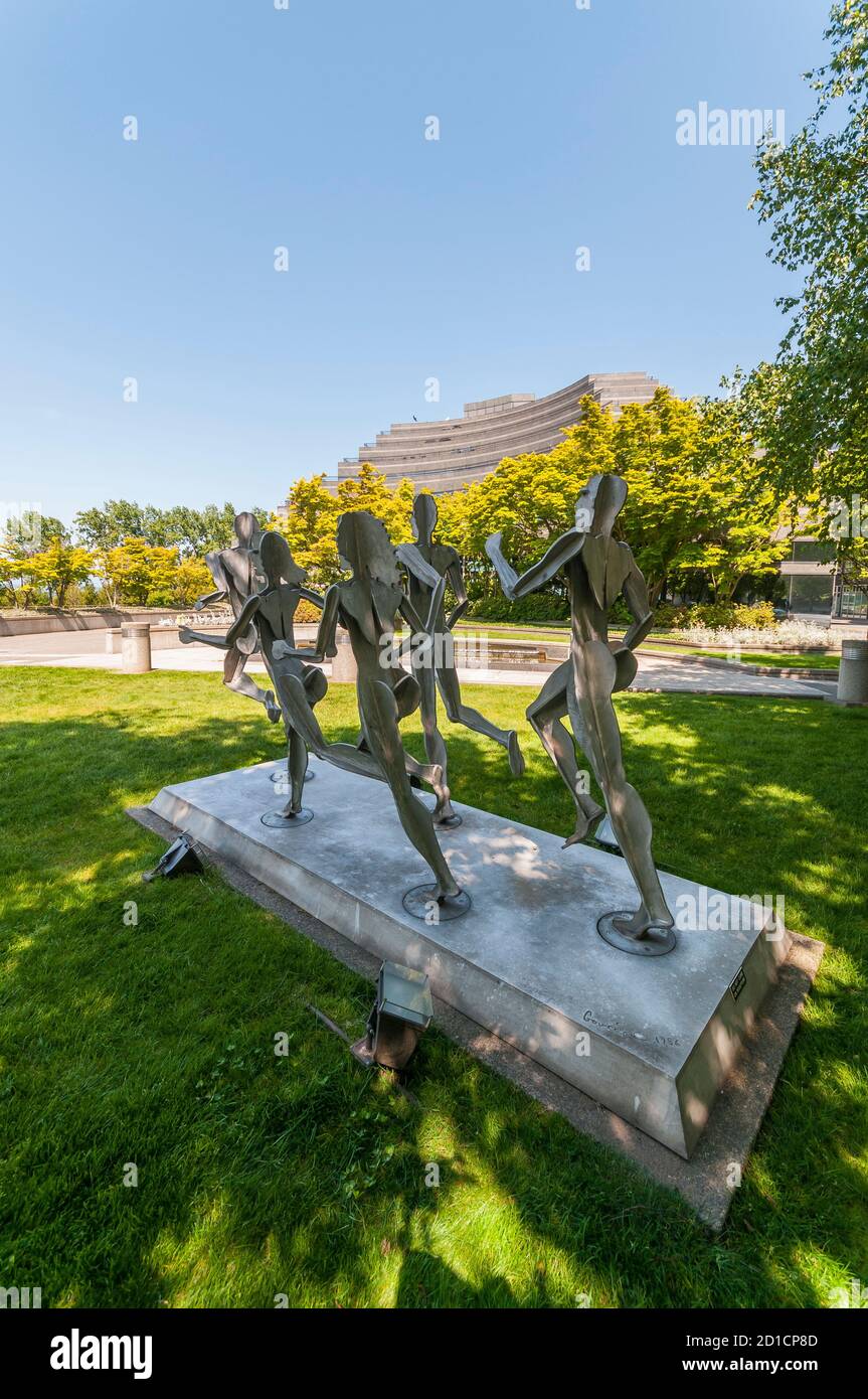 Runners sculpture in Olympic Sculpture Park, Belltown, Seattle ...