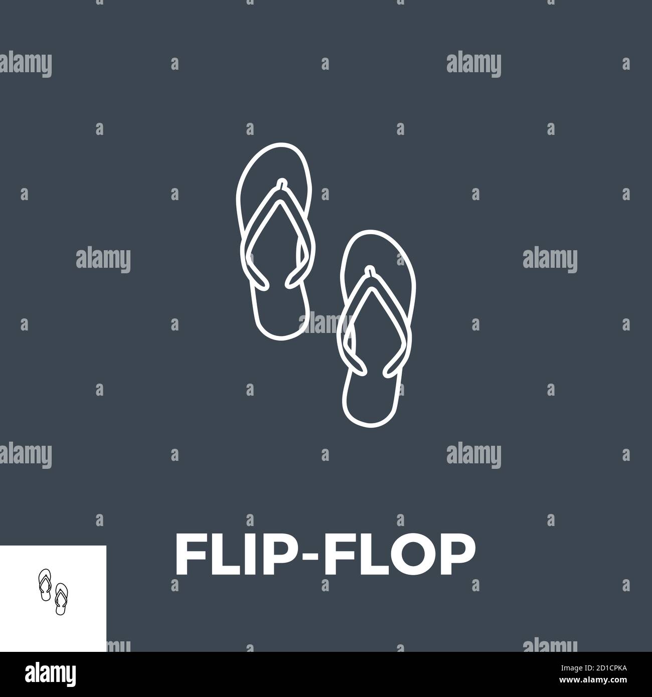 Flip-Flop Line Icon Stock Vector Image & Art - Alamy