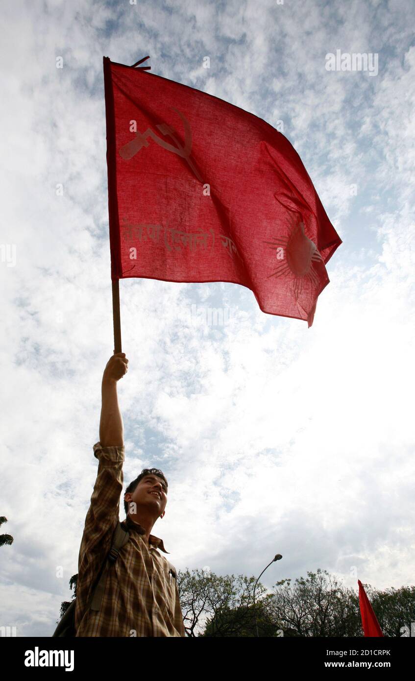 Communist flag maoist hi-res stock photography and images - Alamy