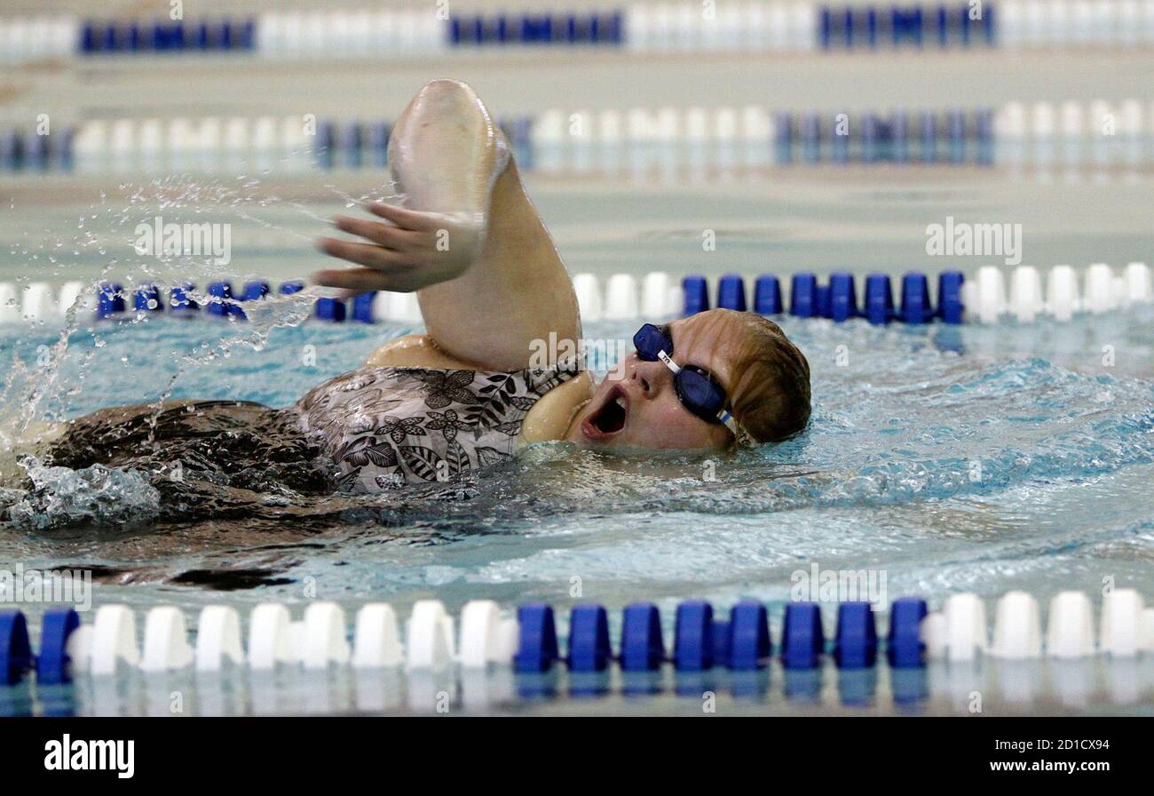 Woman Swimming Laps In A Pool High Resolution Stock Photography and ...