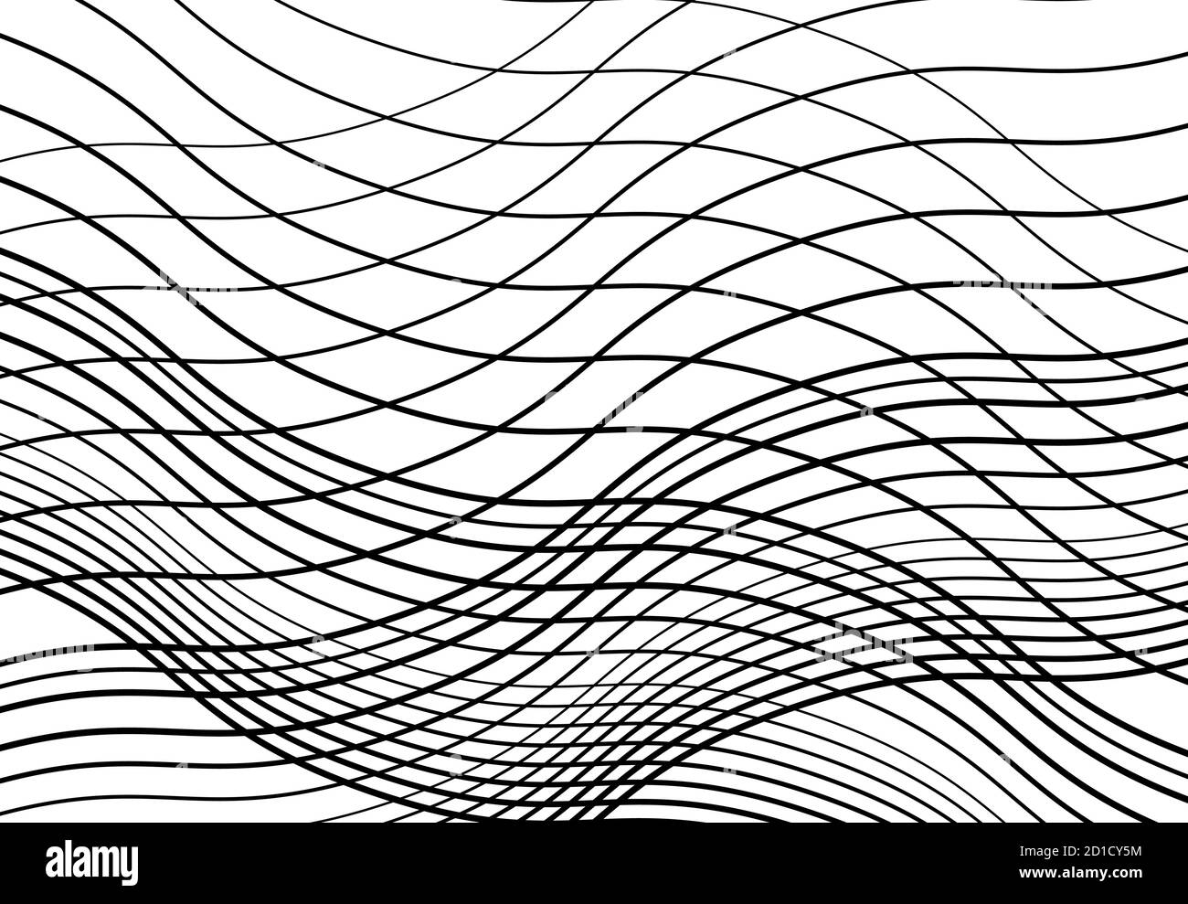 Wavy, billow, undulate lines reticulate, snake-skin mesh, grid ...