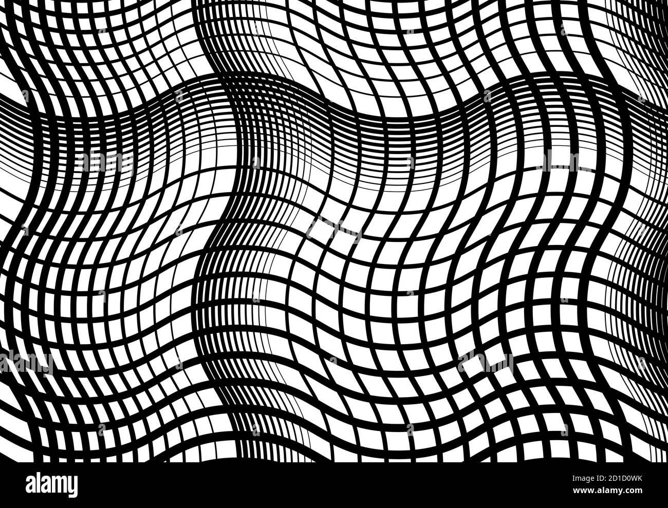 Wavy, billow, undulate lines reticulate, snake-skin mesh, grid ...