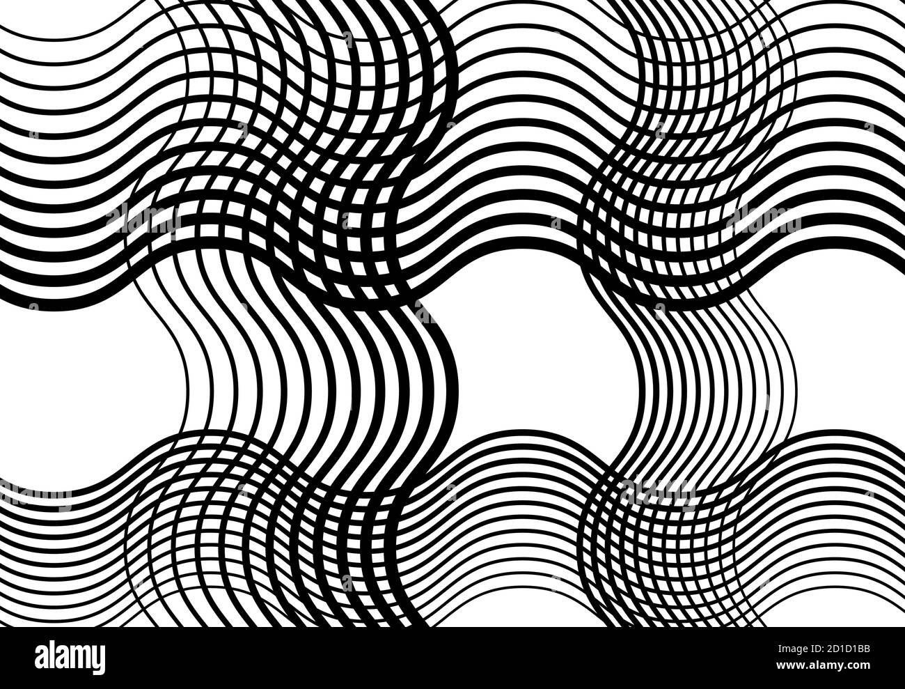 Wavy, billow, undulate lines reticulate, snake-skin mesh, grid ...