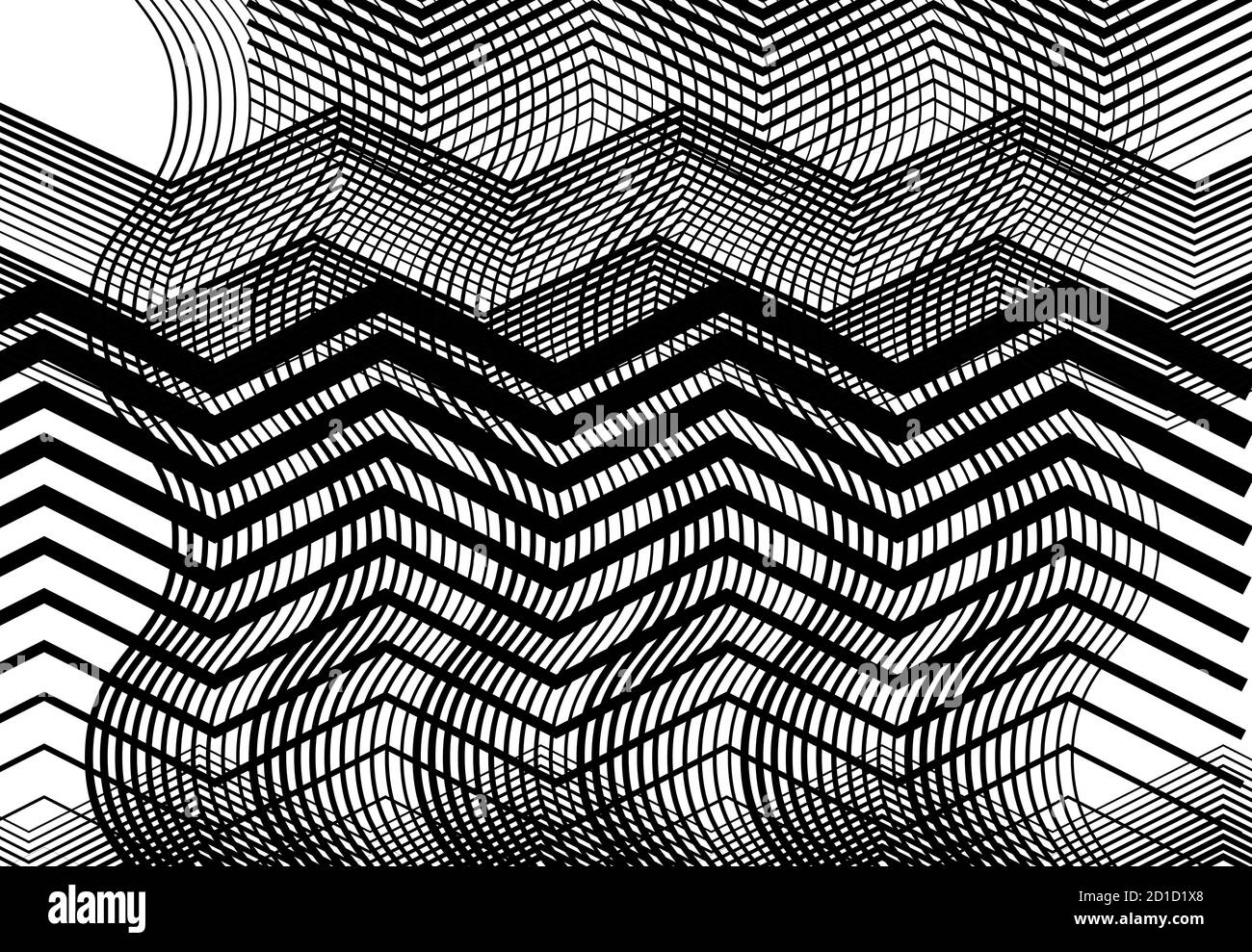 Wavy, billow, undulate lines reticulate, snake-skin mesh, grid ...