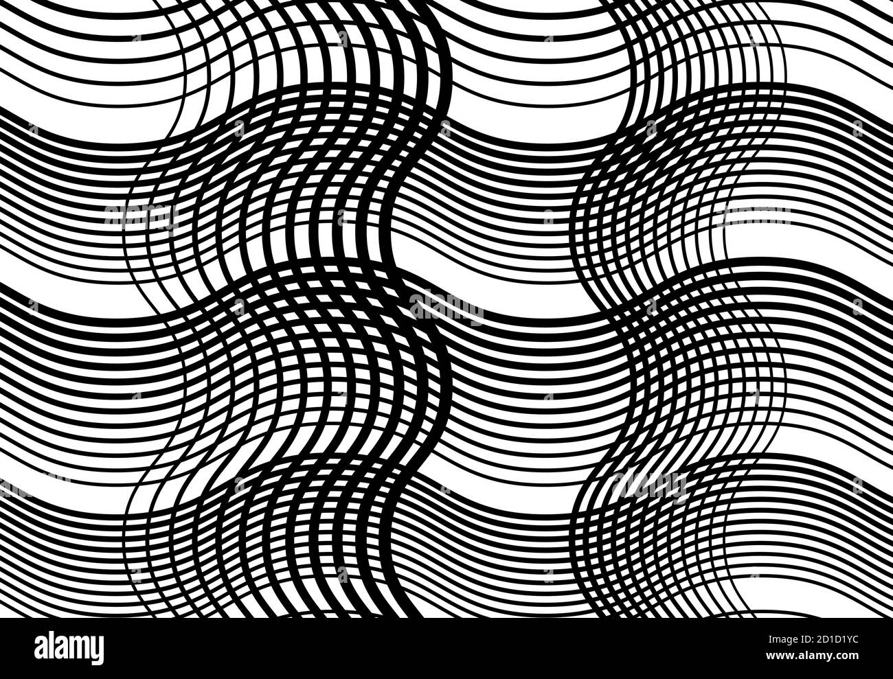 Wavy, billow, undulate lines reticulate, snake-skin mesh, grid ...