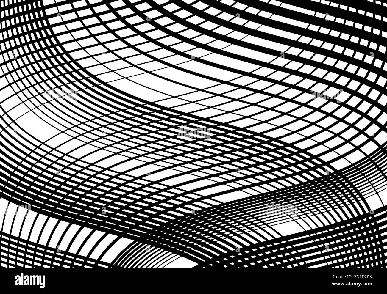 Wavy, billow, undulate lines reticulate, snake-skin mesh, grid ...