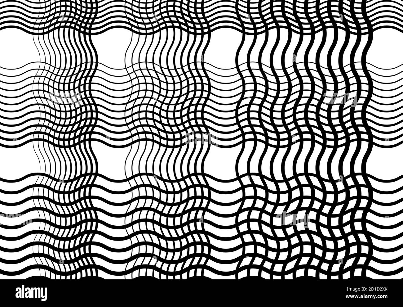 Wavy, billow, undulate lines reticulate, snake-skin mesh, grid ...