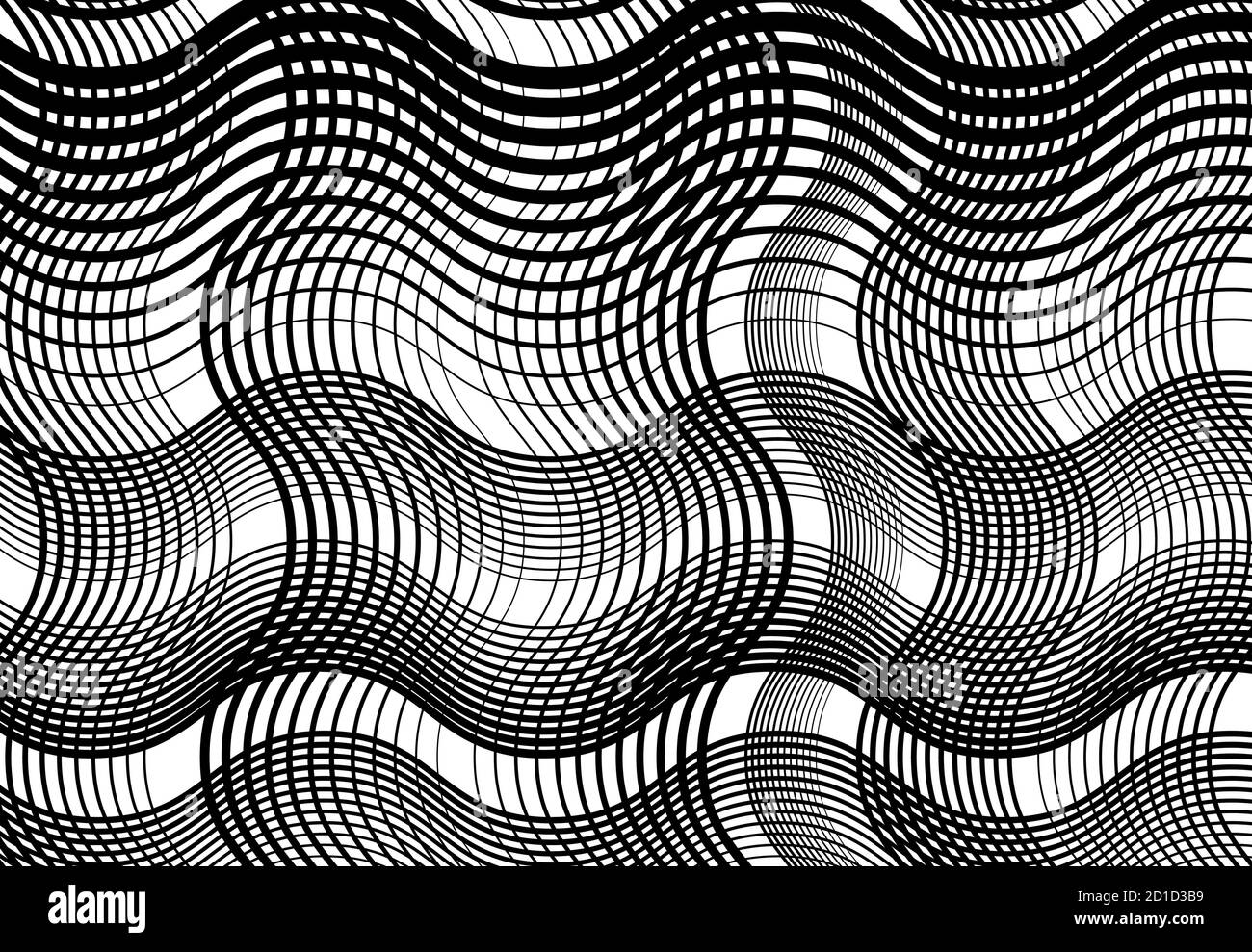 Wavy, billow, undulate lines reticulate, snake-skin mesh, grid ...