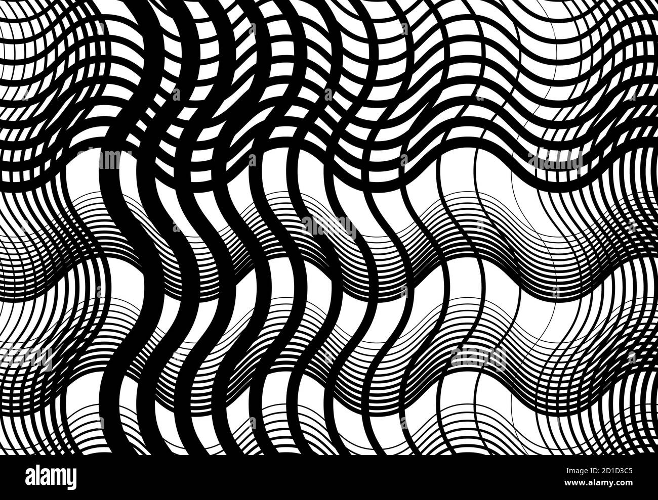 Wavy, billow, undulate lines reticulate, snake-skin mesh, grid ...