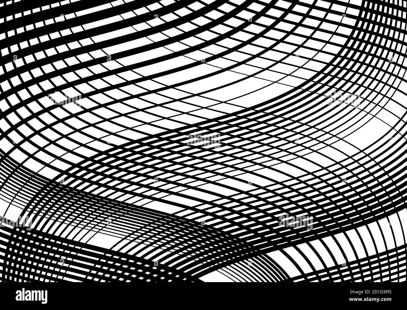 Wavy, billow, undulate lines reticulate, snake-skin mesh, grid ...