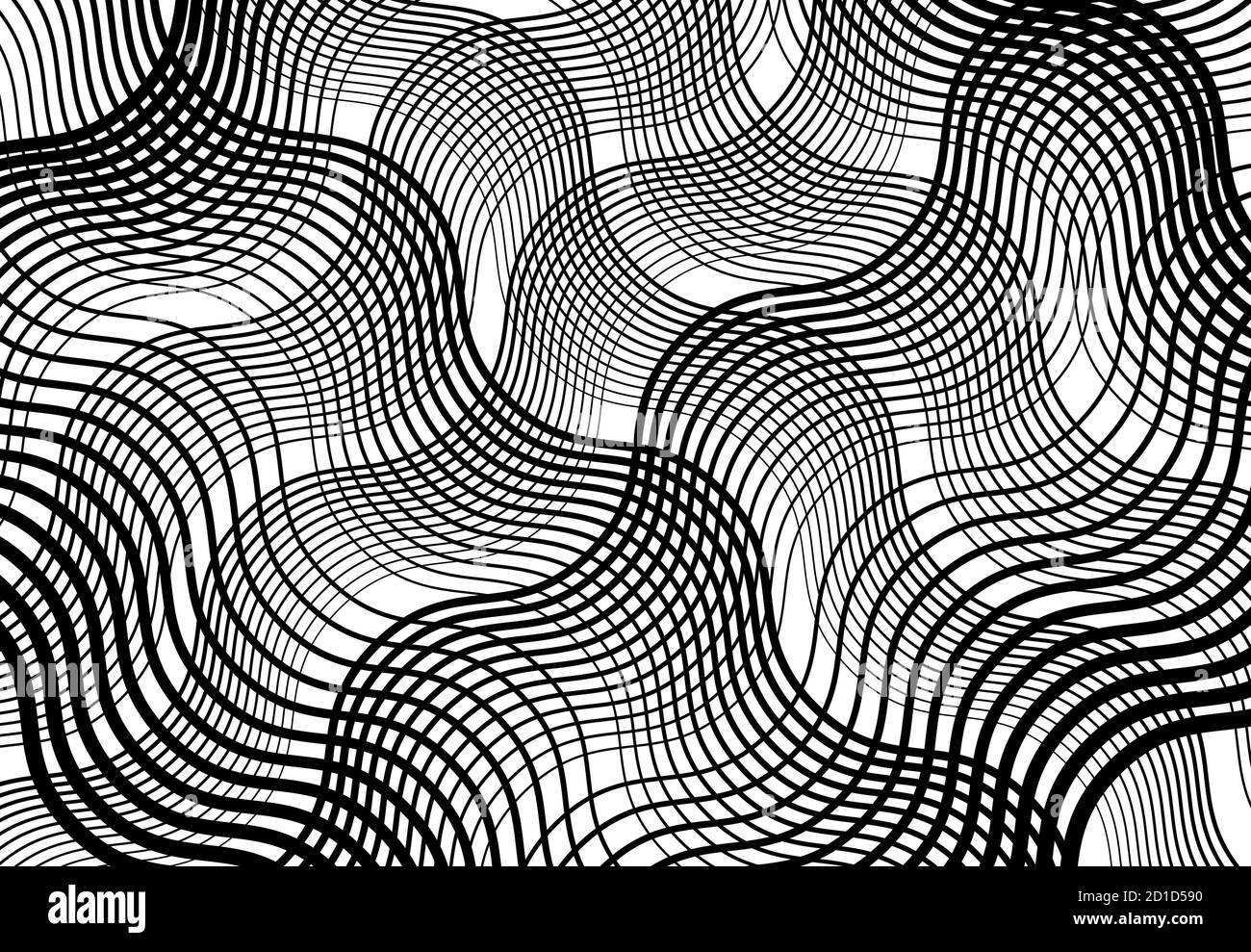 Wavy, billow, undulate lines reticulate, snake-skin mesh, grid ...