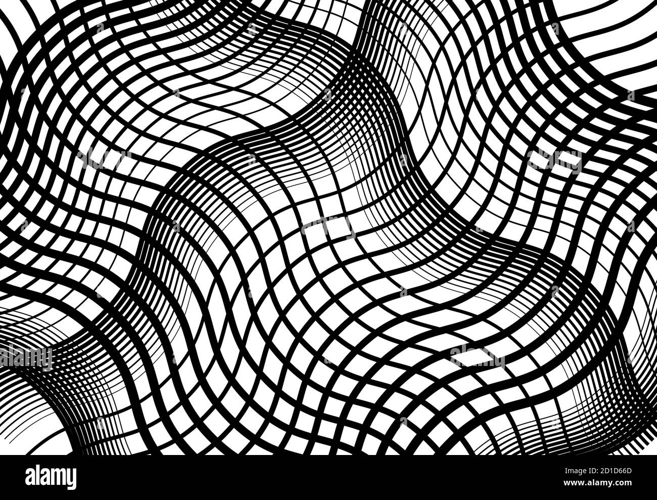 Wavy, billow, undulate lines reticulate, snake-skin mesh, grid ...