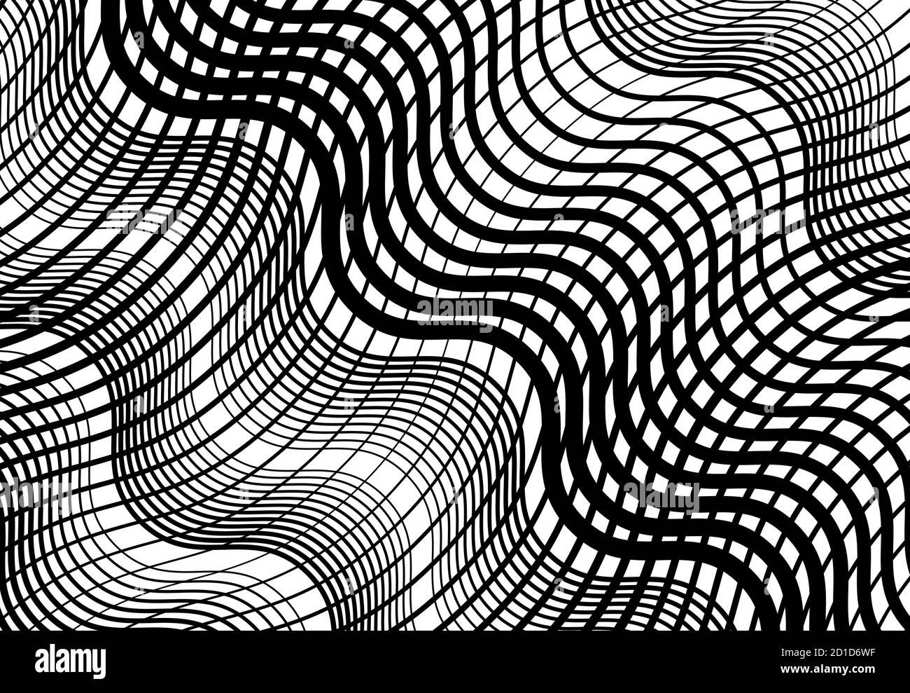 Wavy, billow, undulate lines reticulate, snake-skin mesh, grid ...