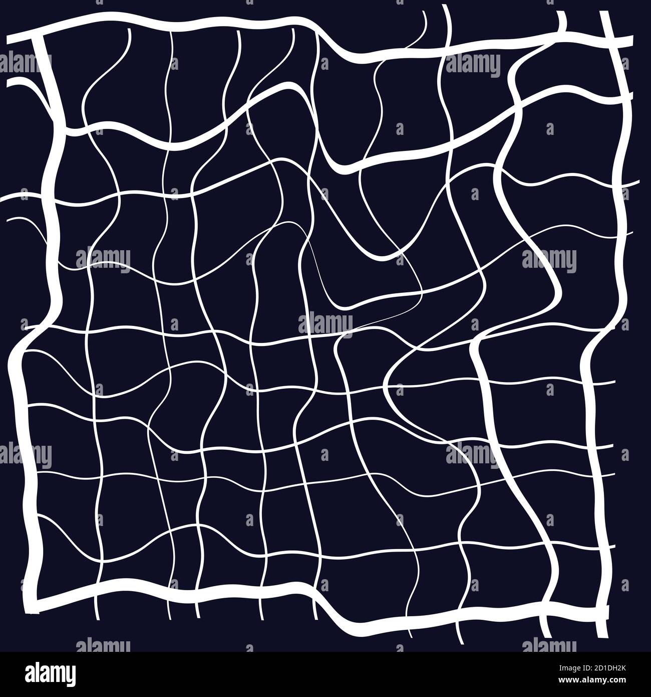 Grid and Mesh with abstract distorted, squiggle, criss-cross waving ...