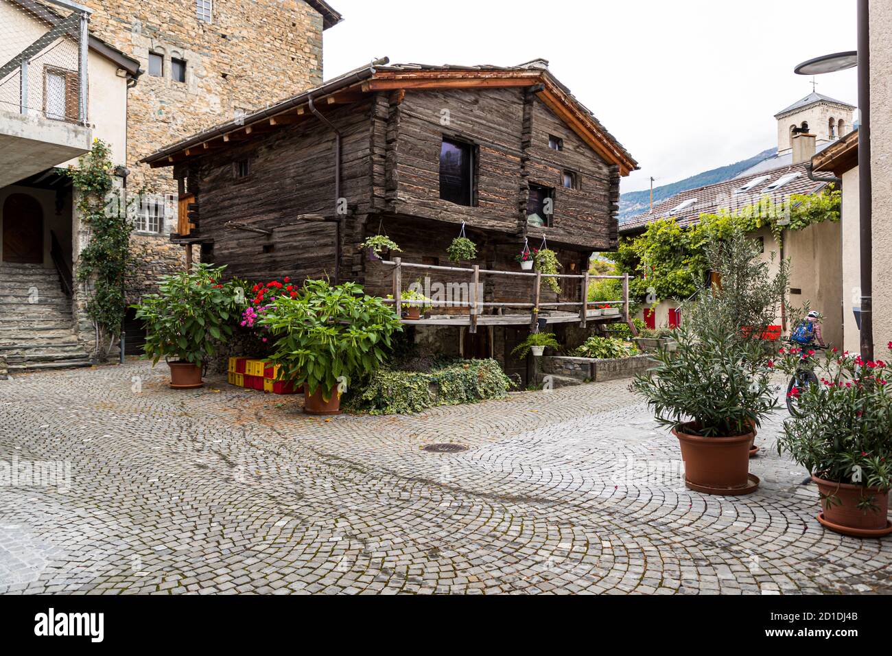 The Valais village of Visp, Switzerland Stock Photo - Alamy