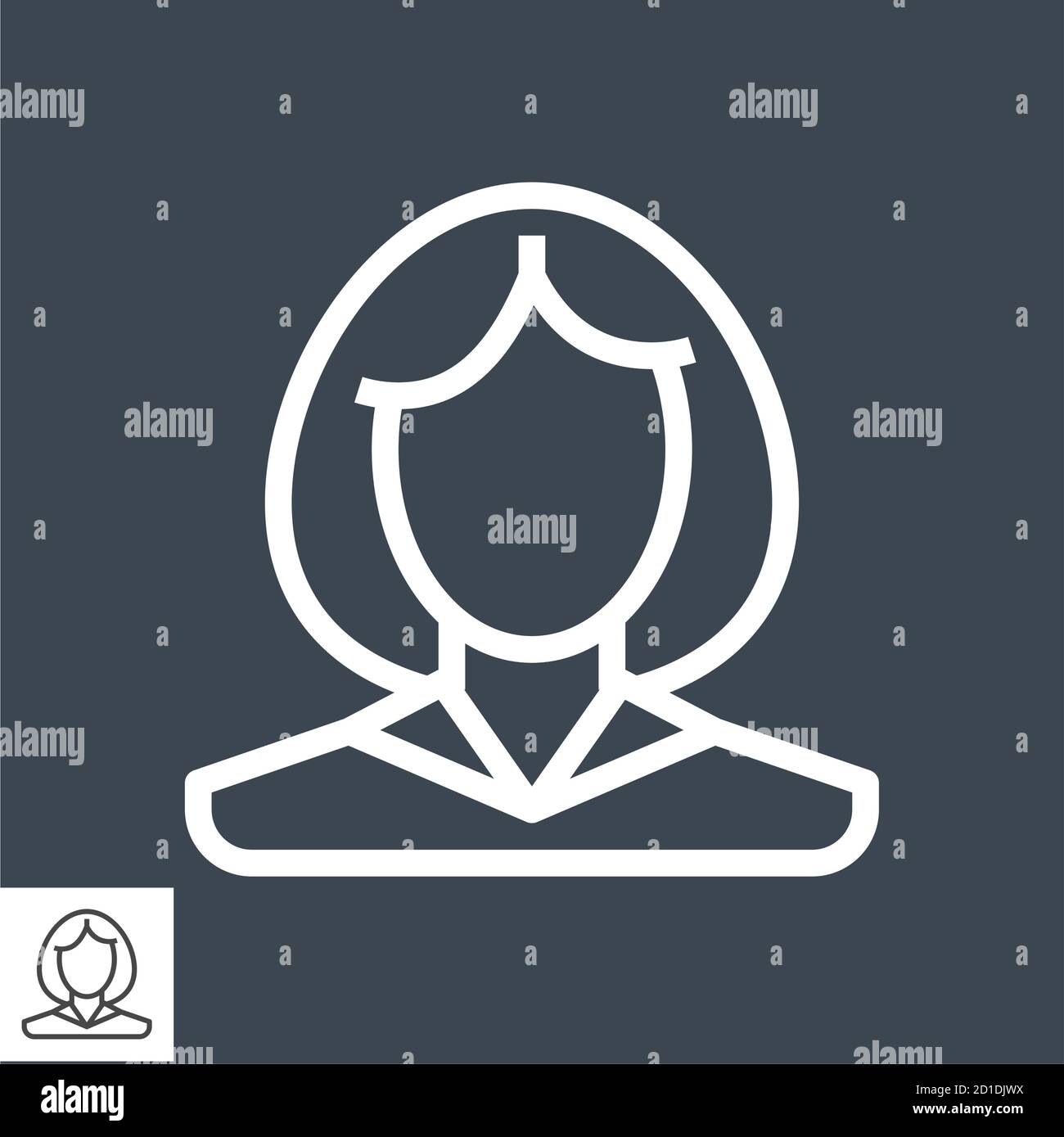 Woman avatar character line hi-res stock photography and images - Alamy