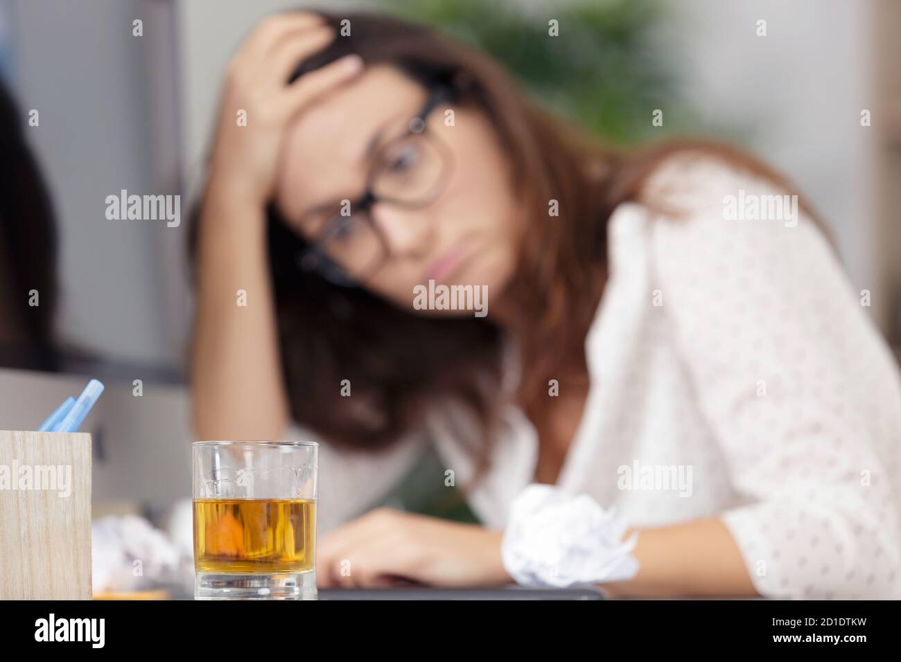 Drunk woman office party hi-res stock photography and images - Alamy