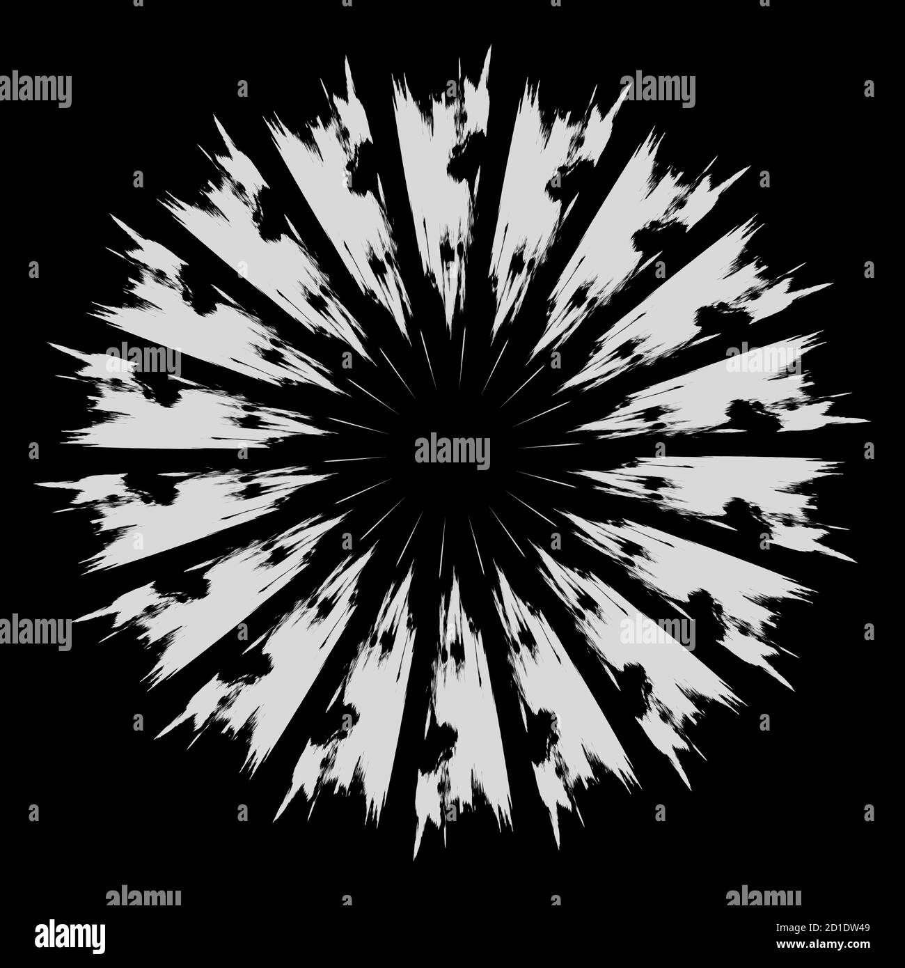 Radial element with grungy, grunge radiating lines. Burst, starburst ...