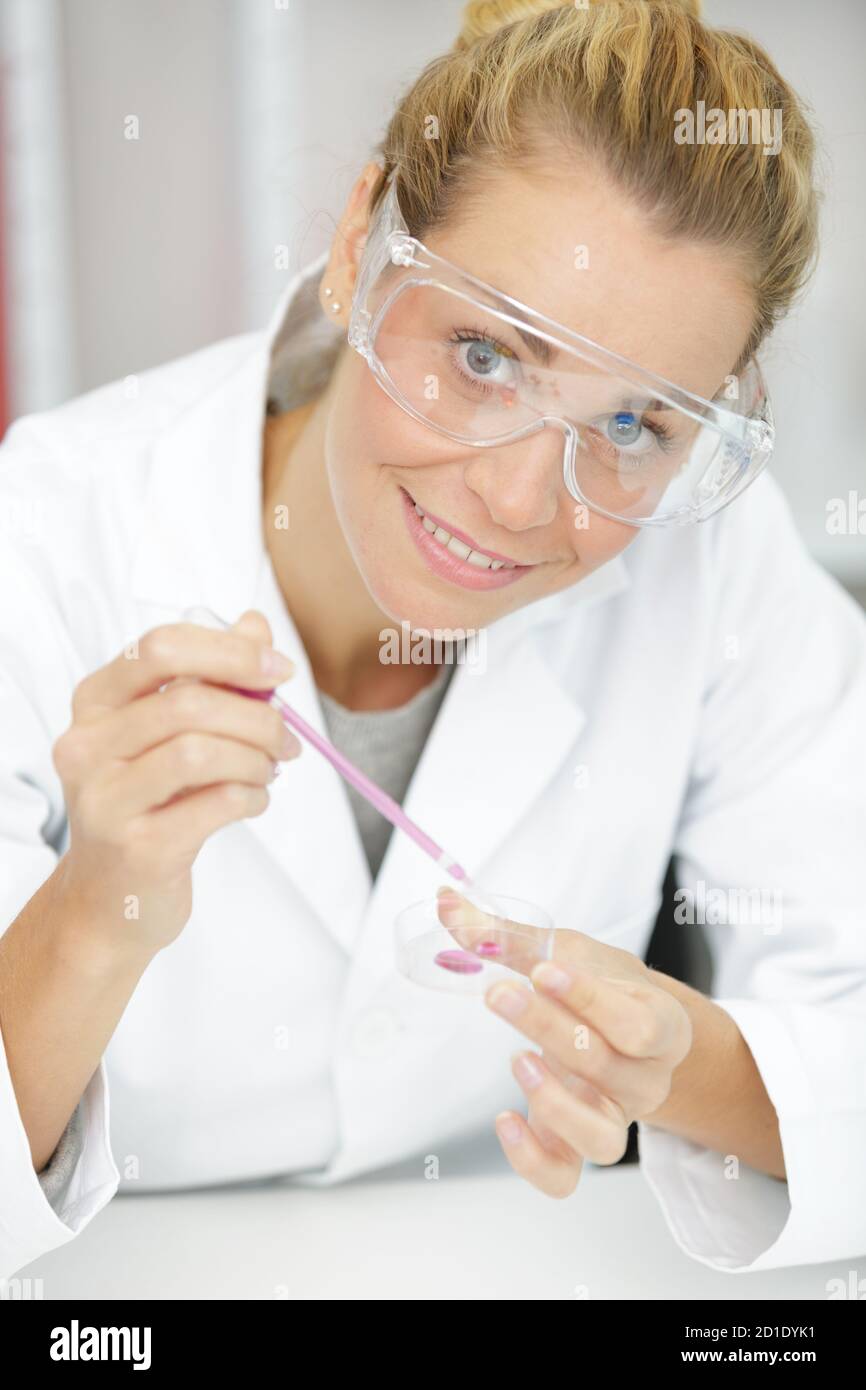 female worker in lab Stock Photo - Alamy