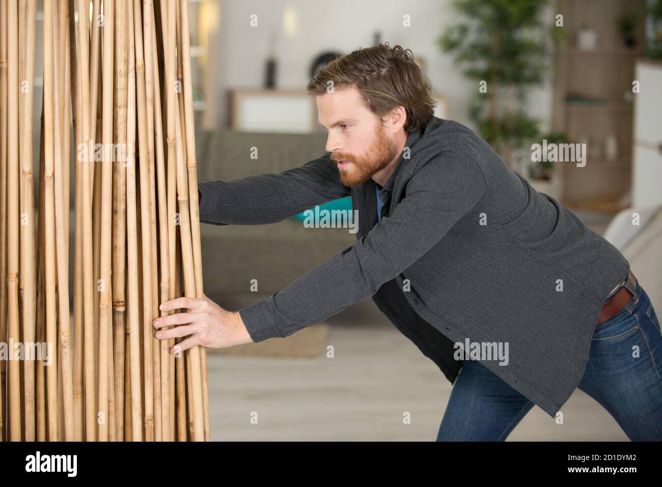 man is decorating his home Stock Photo - Alamy