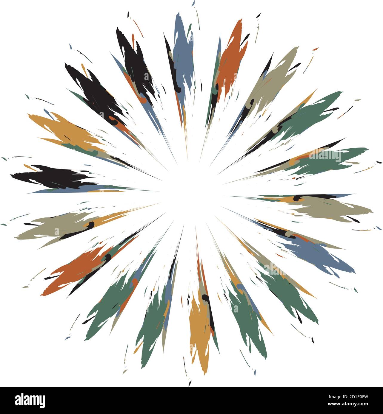 Radial element with grungy, grunge radiating lines. Burst, starburst ...