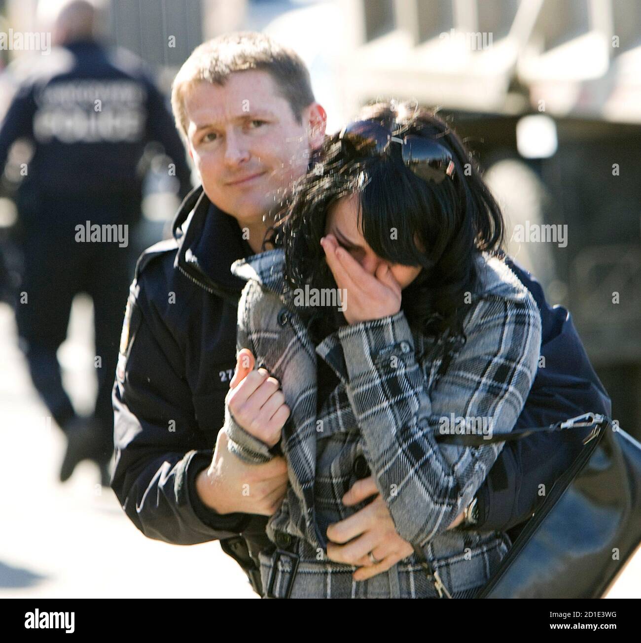 British police officer crying hi-res stock photography and images - Alamy