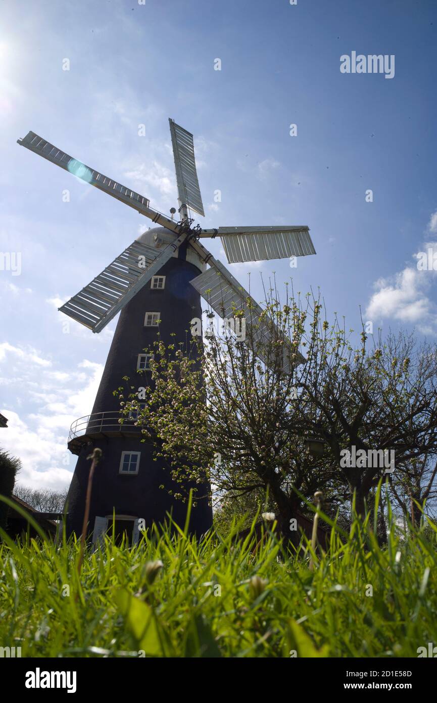Five sail windmill Lincolnshire Stock Photo - Alamy
