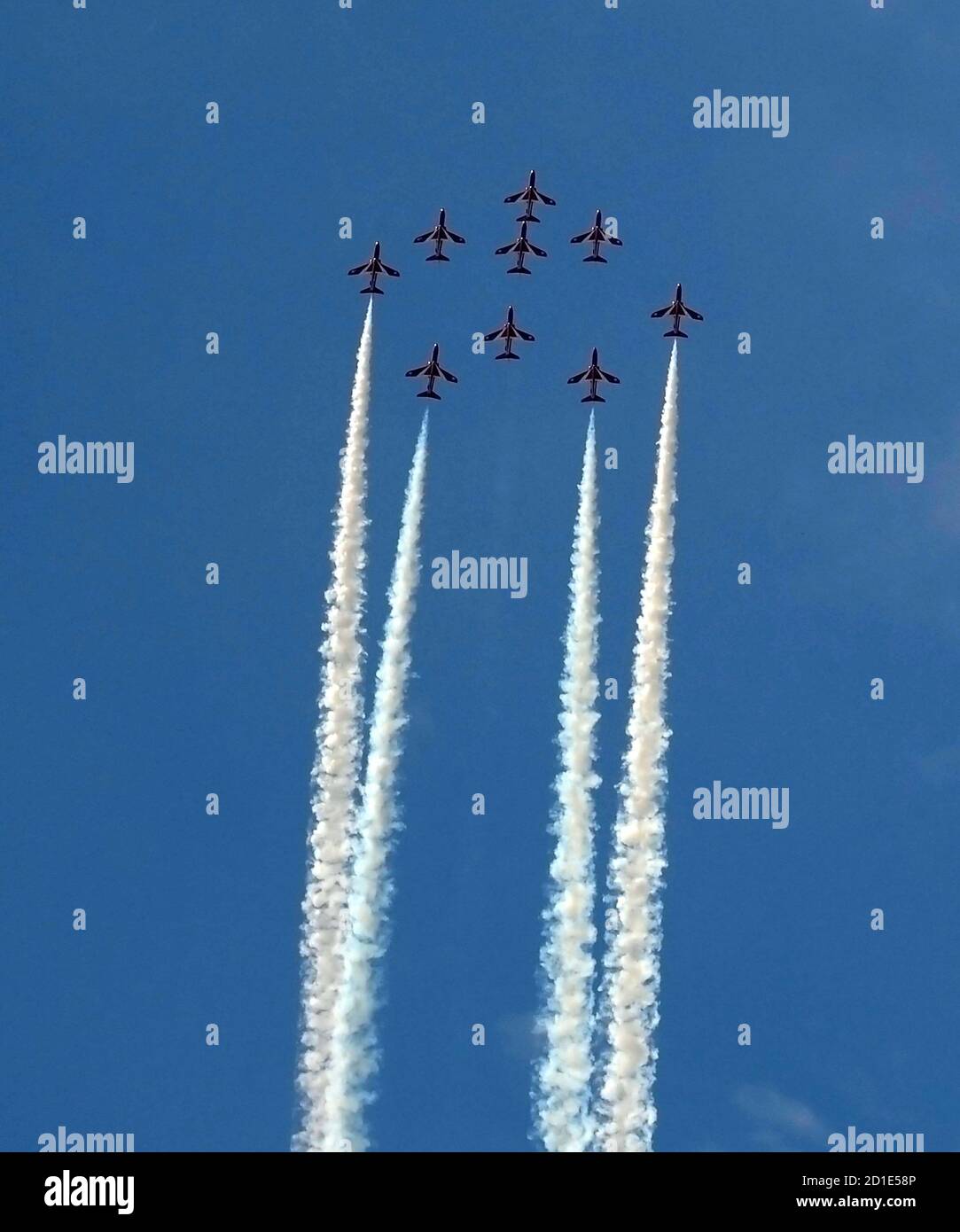 Red Arrows display team Stock Photo - Alamy
