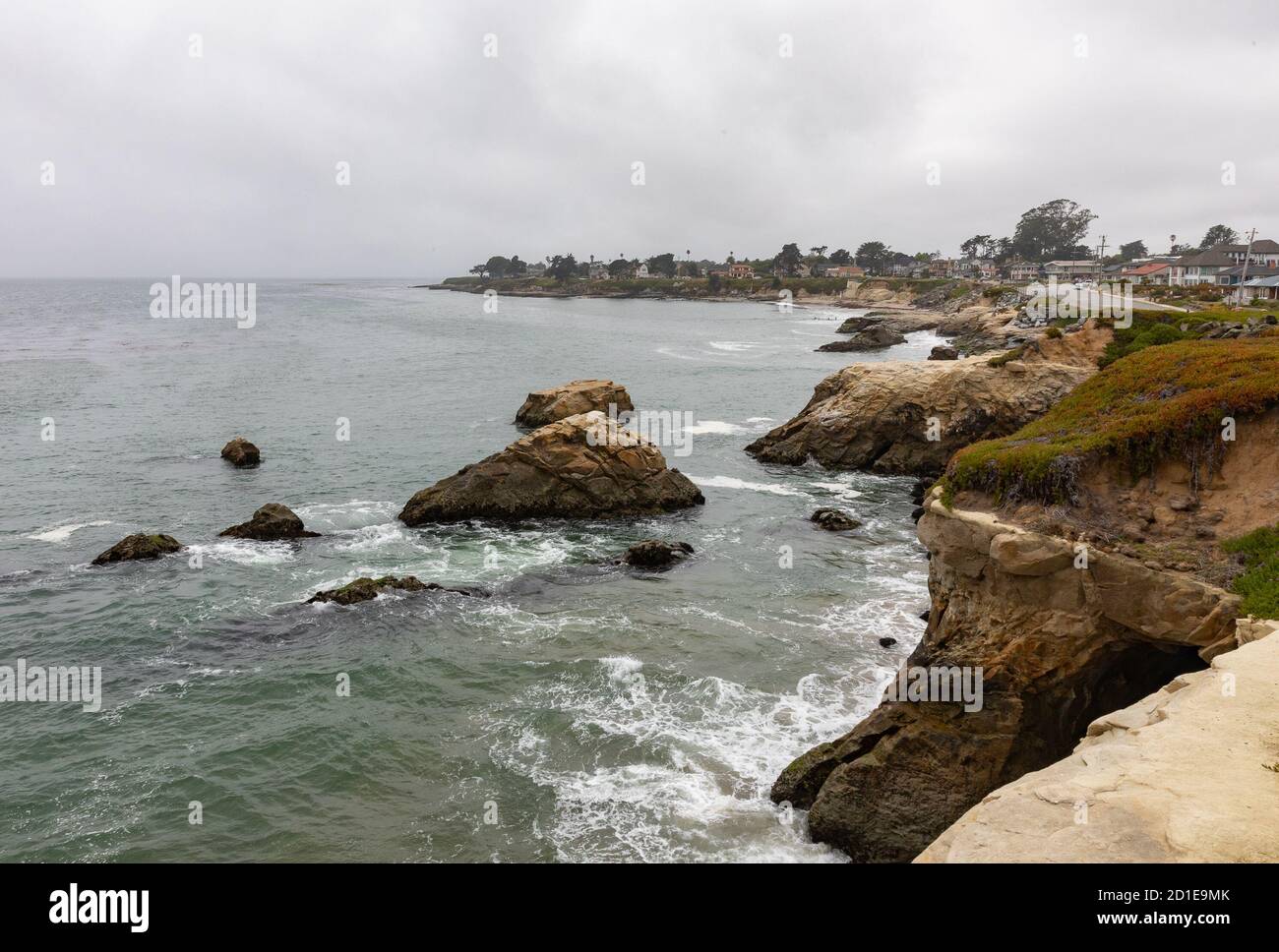 Cliffs along Sea Cliff Drive in Santa Cruz, California Stock Photo - Alamy