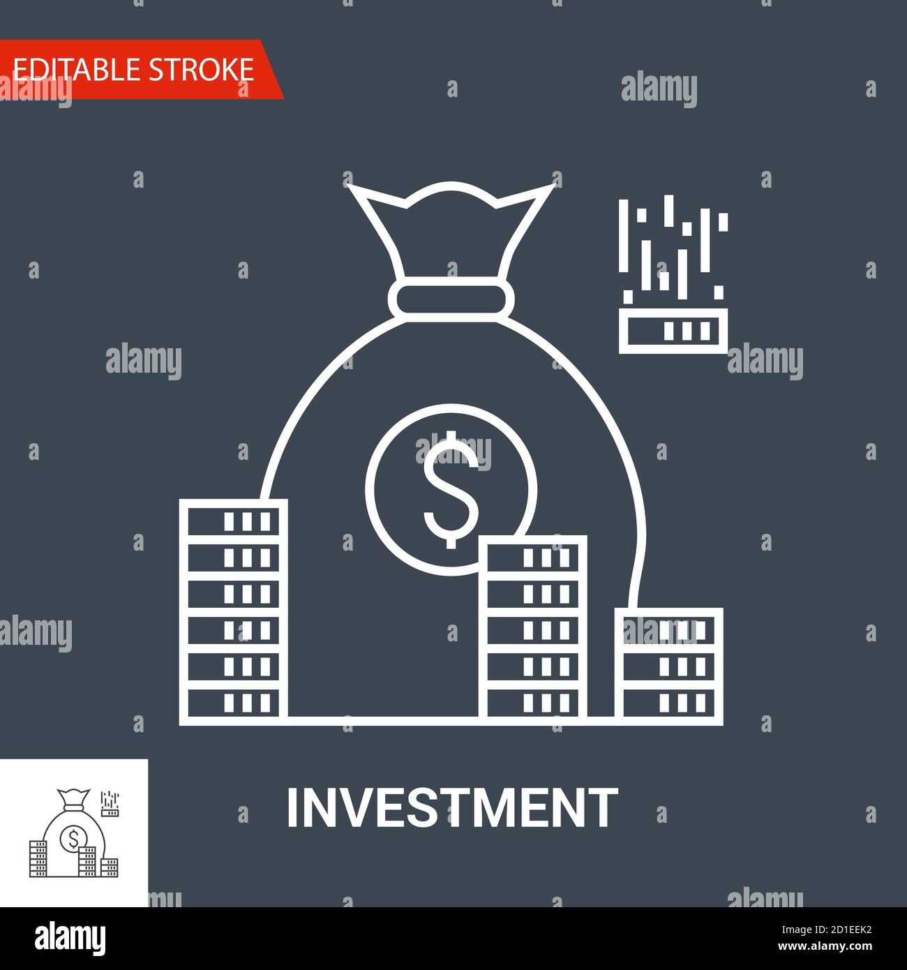 Investment Icon. Thin Line Vector Illustration Stock Vector Image & Art ...
