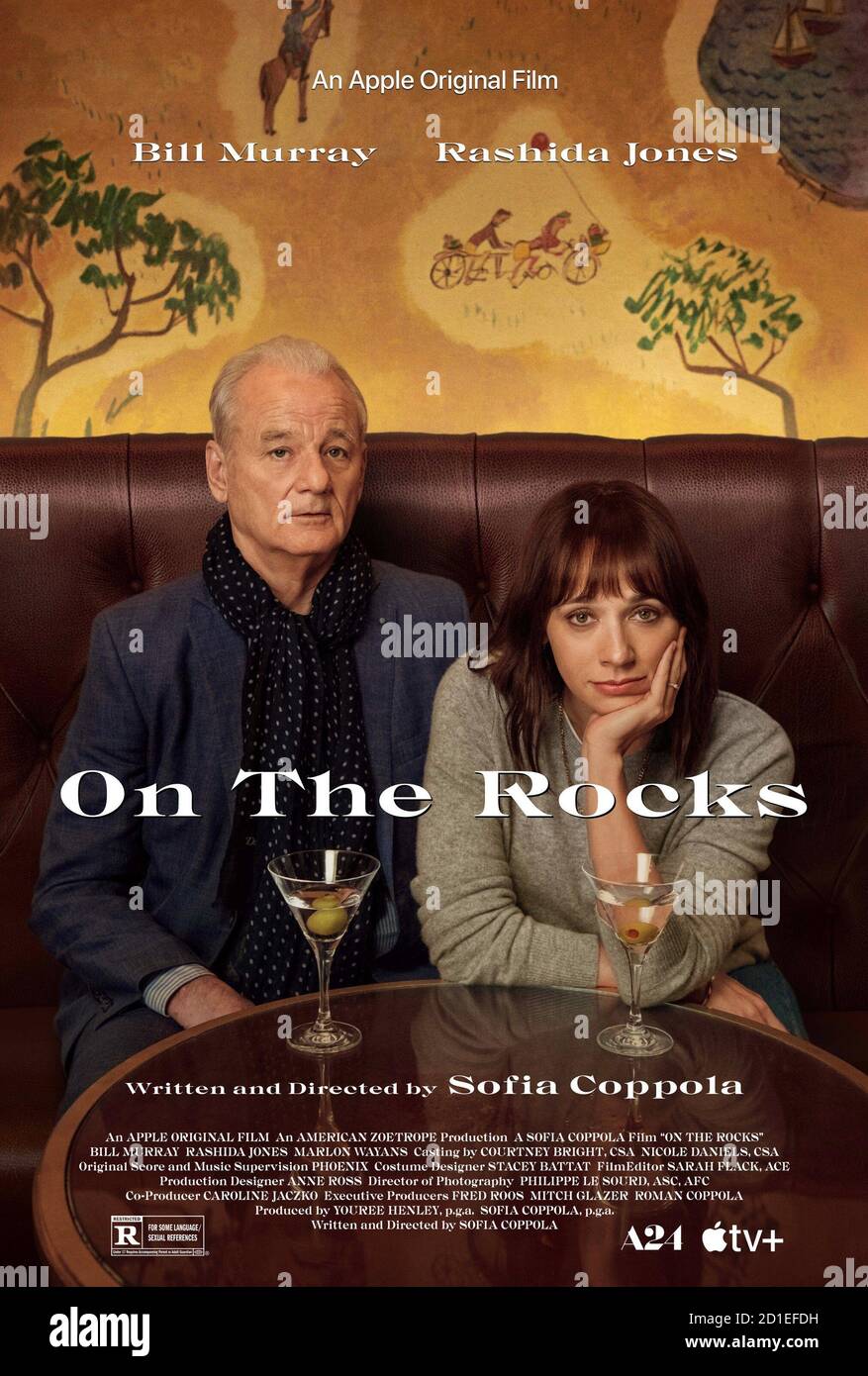 ON THE ROCKS, US poster, from left: Bill Murray, Rashida Jones, 2020 ...