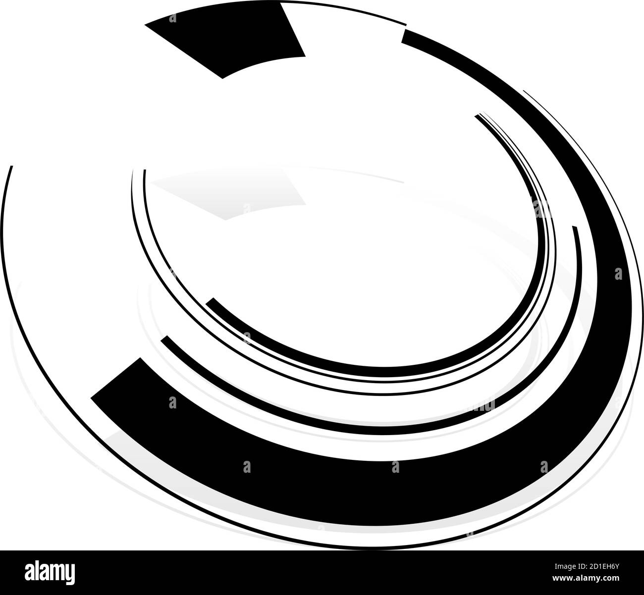 Sci-fi concentric, geometric ring, circle UI, GUI design element Vector ...