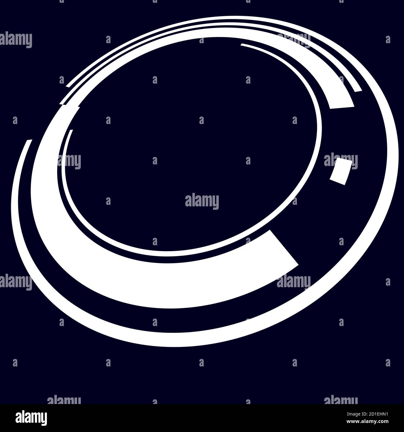 Sci-fi concentric, geometric ring, circle UI, GUI design element Vector ...