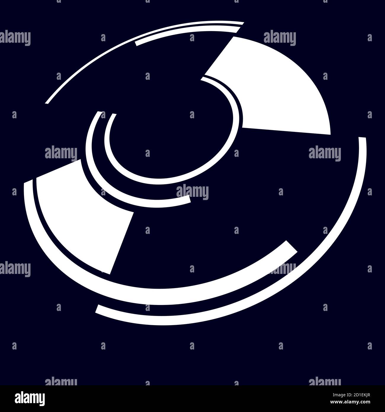 Sci-fi concentric, geometric ring, circle UI, GUI design element Vector ...
