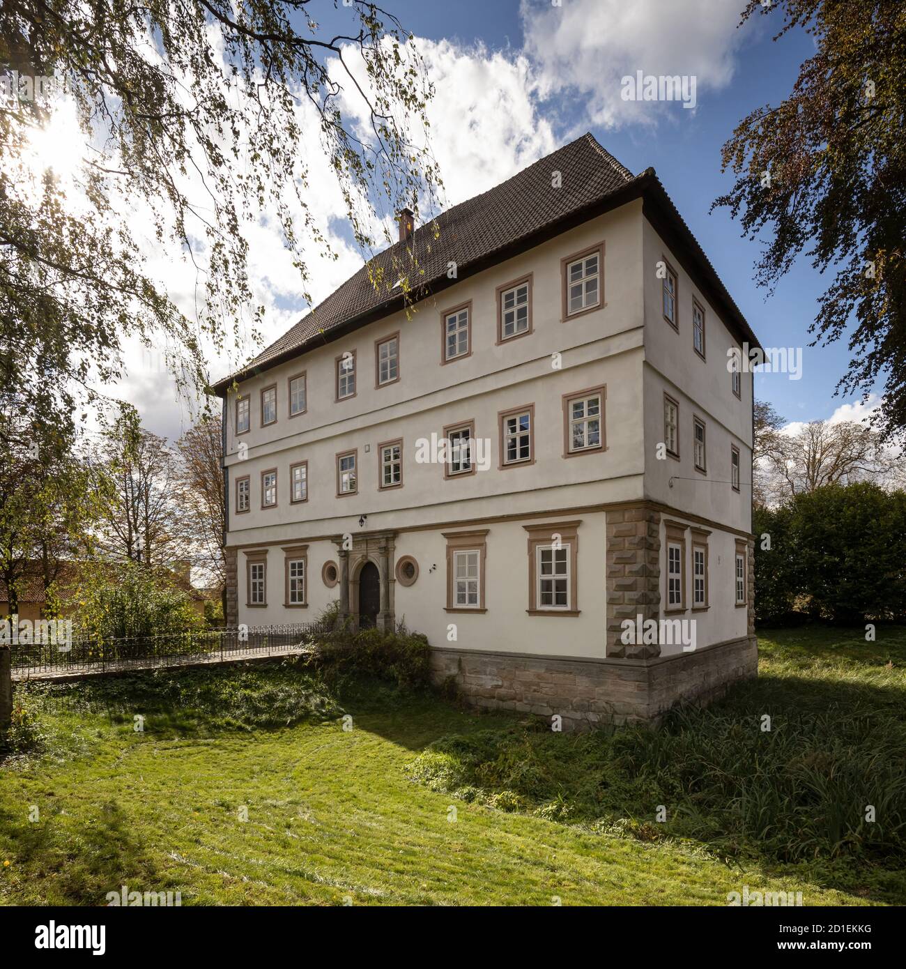 ormer moated castle Moggenbrunn in Meeder, Germany Stock Photo - Alamy