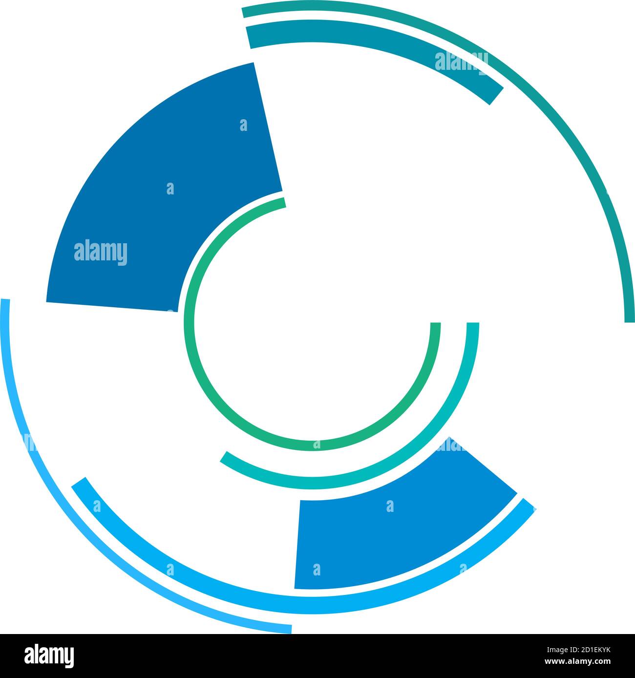 Sci-fi concentric, geometric ring, circle UI, GUI design element Vector ...