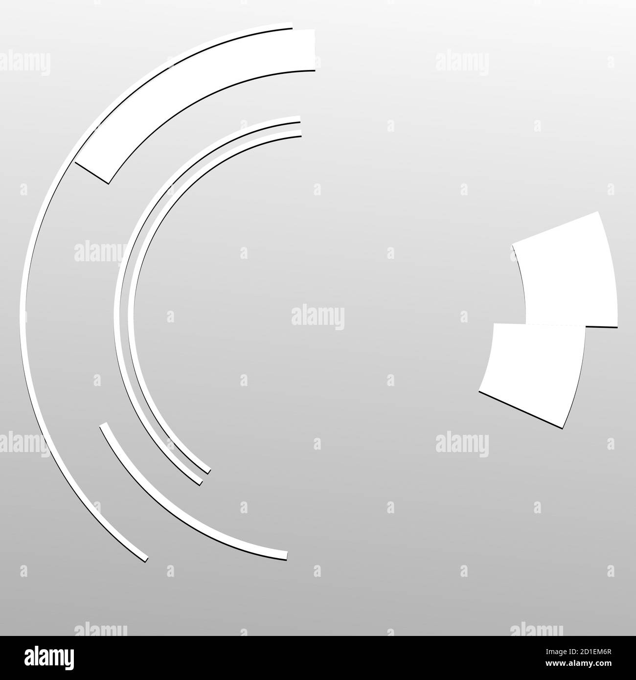 Sci-fi concentric, geometric ring, circle UI, GUI design element Vector ...