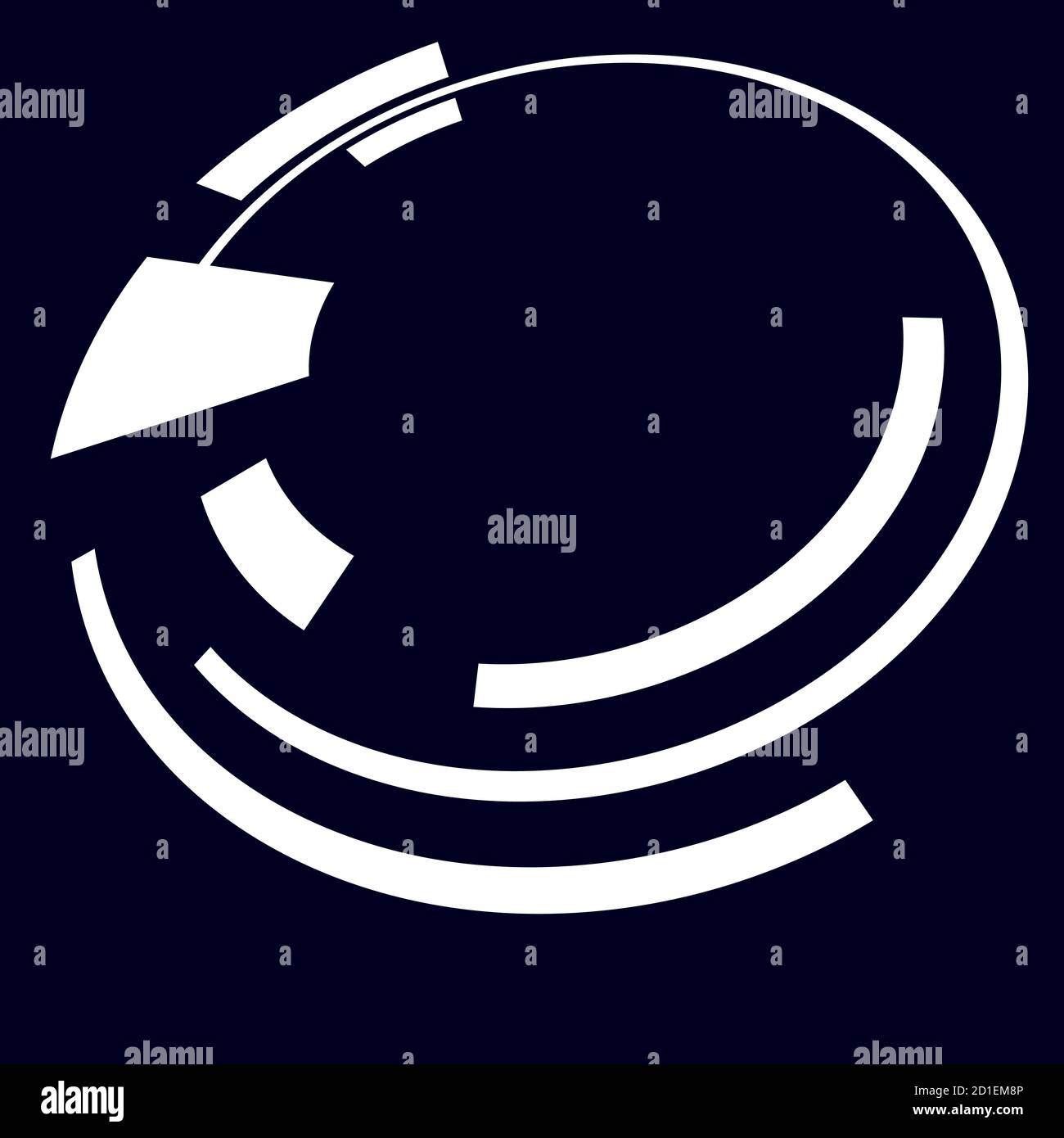 Sci-fi concentric, geometric ring, circle UI, GUI design element Vector ...